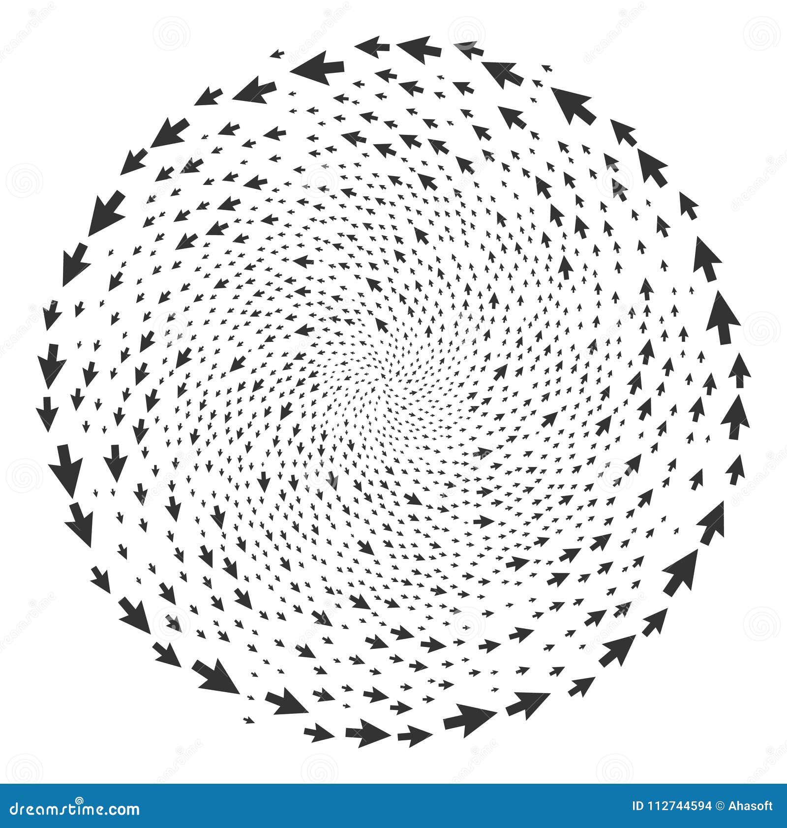 Cursor Arrow Cycle Round Cluster Stock Vector - Illustration of choose ...