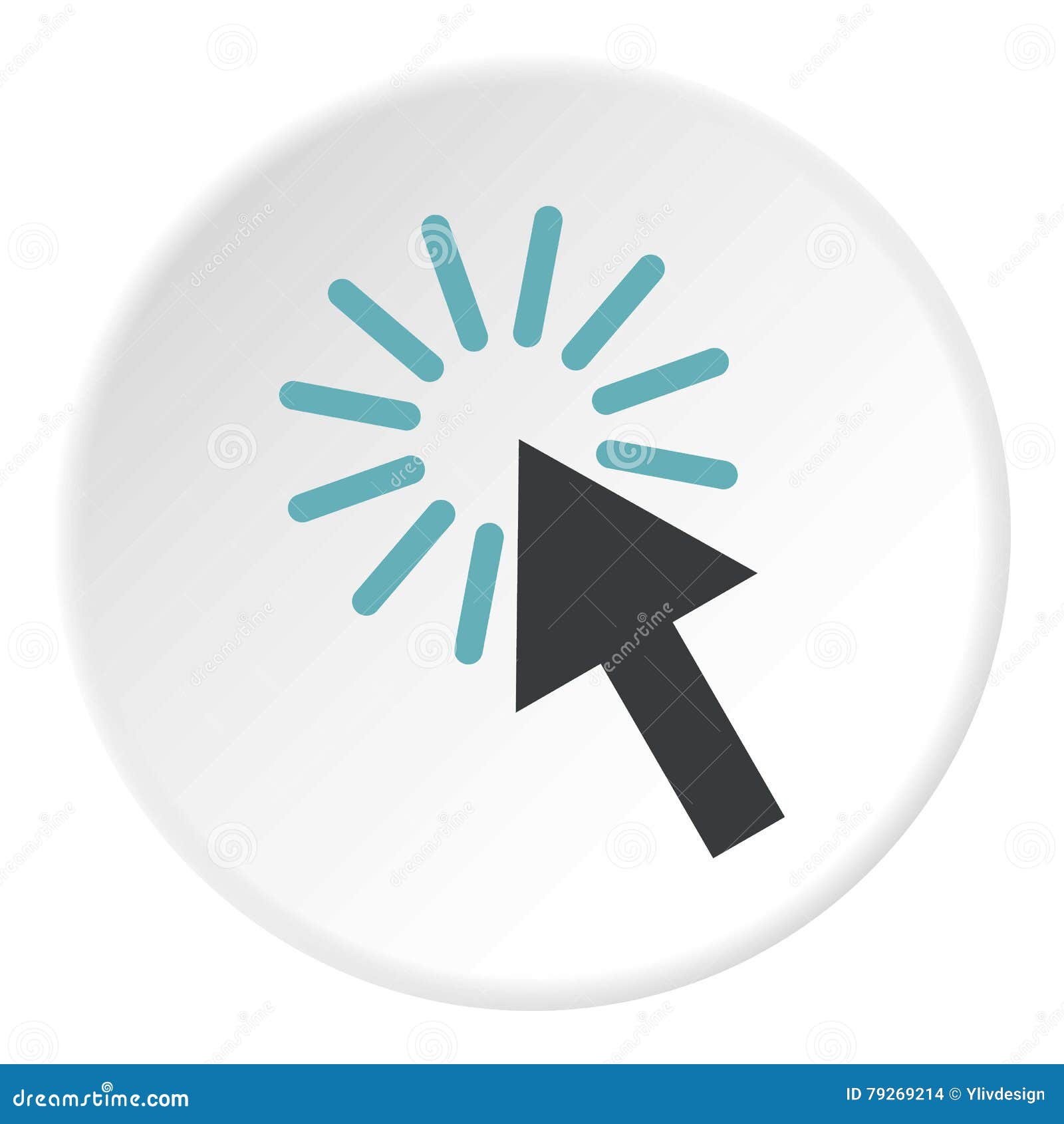 Cursor Arrow Icon, Flat Style Stock Vector - Illustration of isolated ...