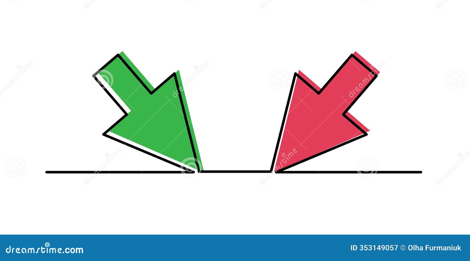 Cursor Arrow One Line Art,hand Drawn Pointer,idea Directions Using an ...