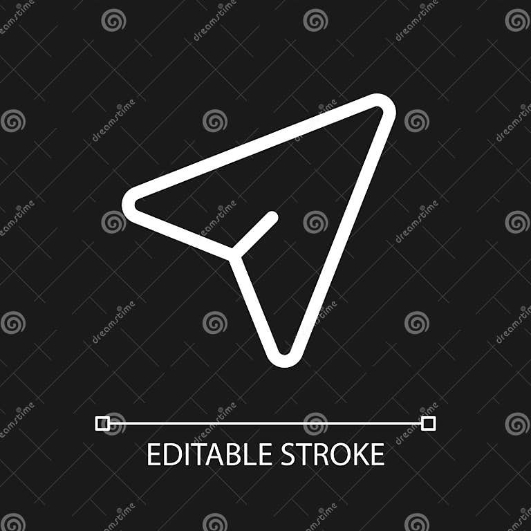Cursor Arrow Pointer Pixel Perfect White Linear Ui Icon for Dark Theme Stock Vector ...
