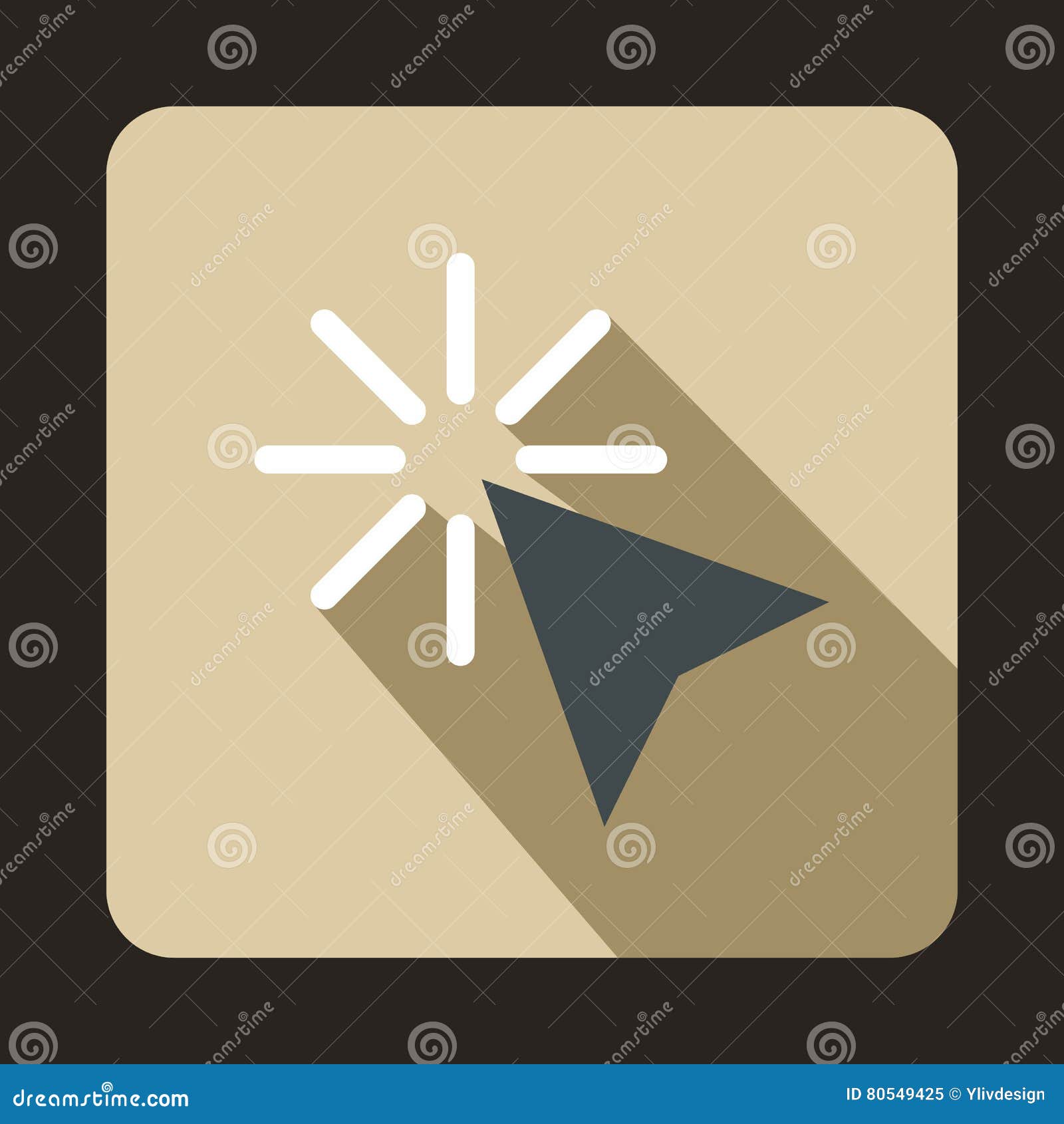 Cursor Arrow Selection Icon, Flat Style Stock Vector - Illustration of ...