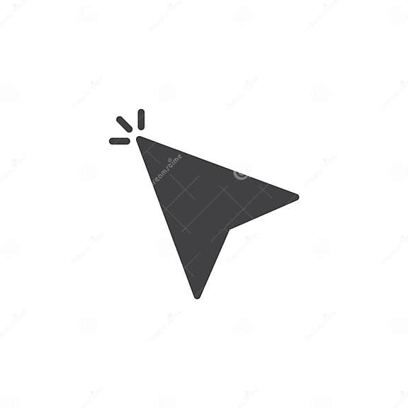 Cursor Arrowhead Click Vector Icon Stock Vector - Illustration of single, choice: 131638203