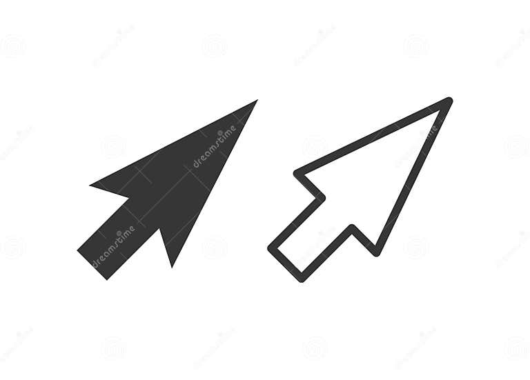 Cursor Arrows are Essential Navigational Symbols in Computing. Black ...