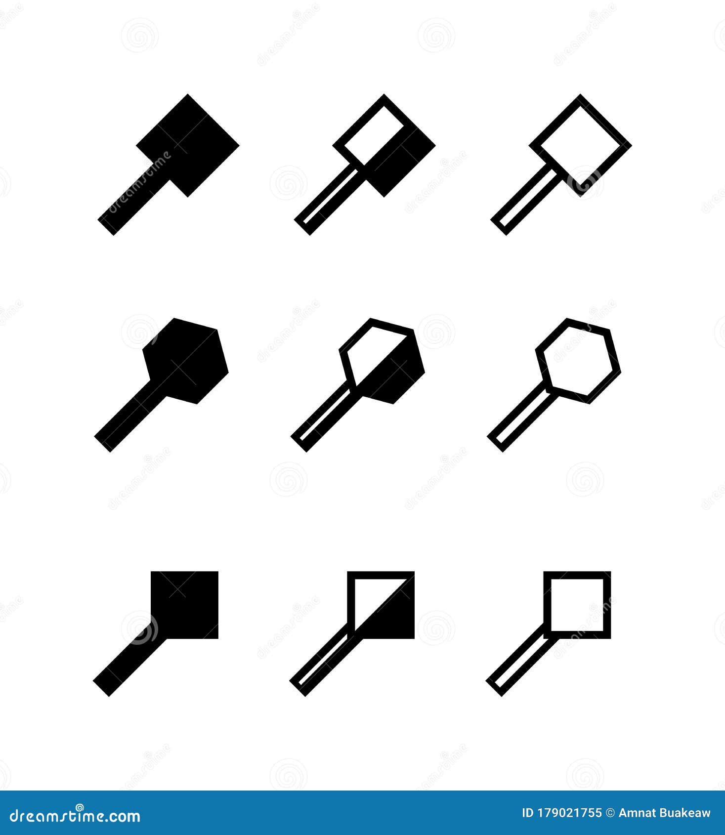 Cursor Black Simple Icon Isolated on White, Cursor Symbol for Pointer ...