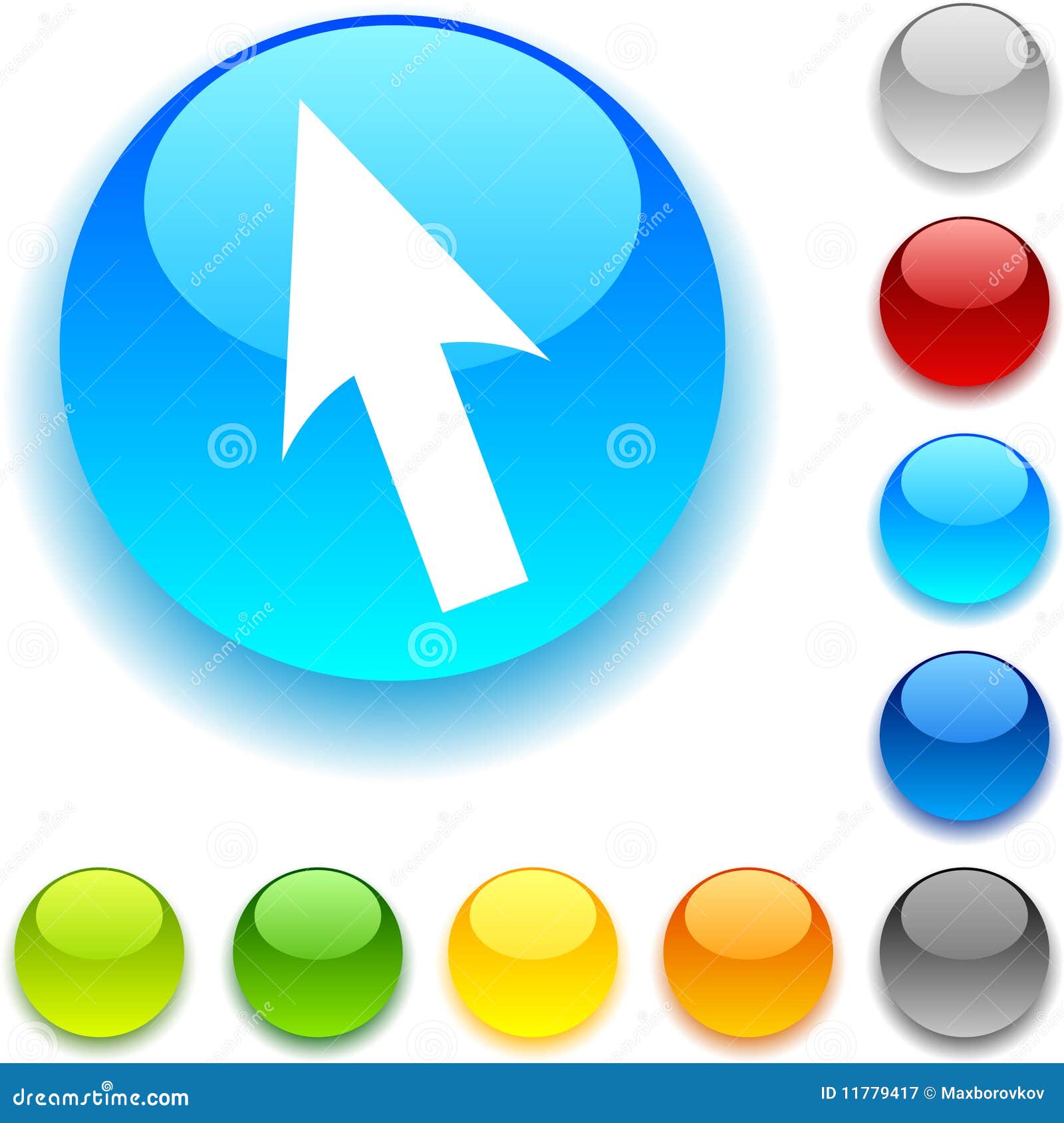 Cursor button. stock vector. Illustration of direction - 11779417