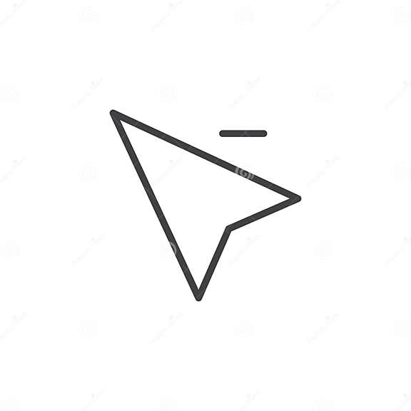 Cursor cancel outline icon stock vector. Illustration of graphics ...