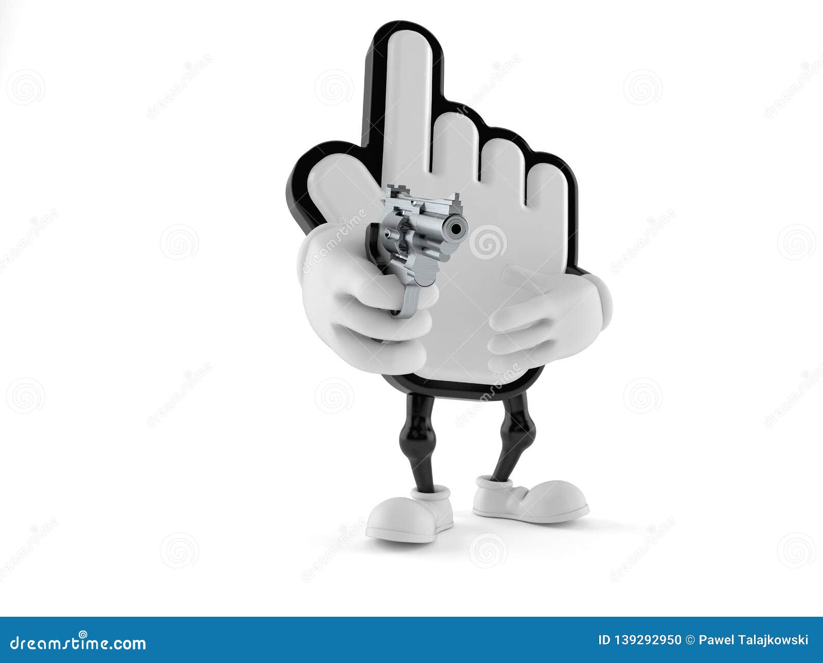 Cursor Character Aiming a Gun Stock Illustration - Illustration of ...