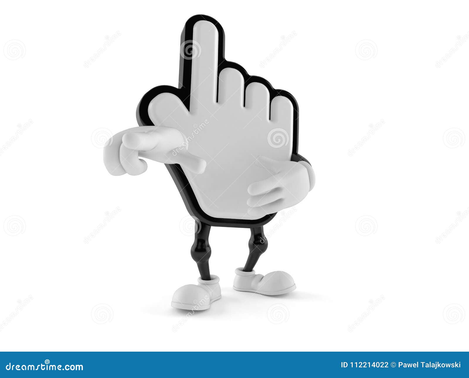 Cursor Character Pointing Finger Stock Illustration - Illustration of ...