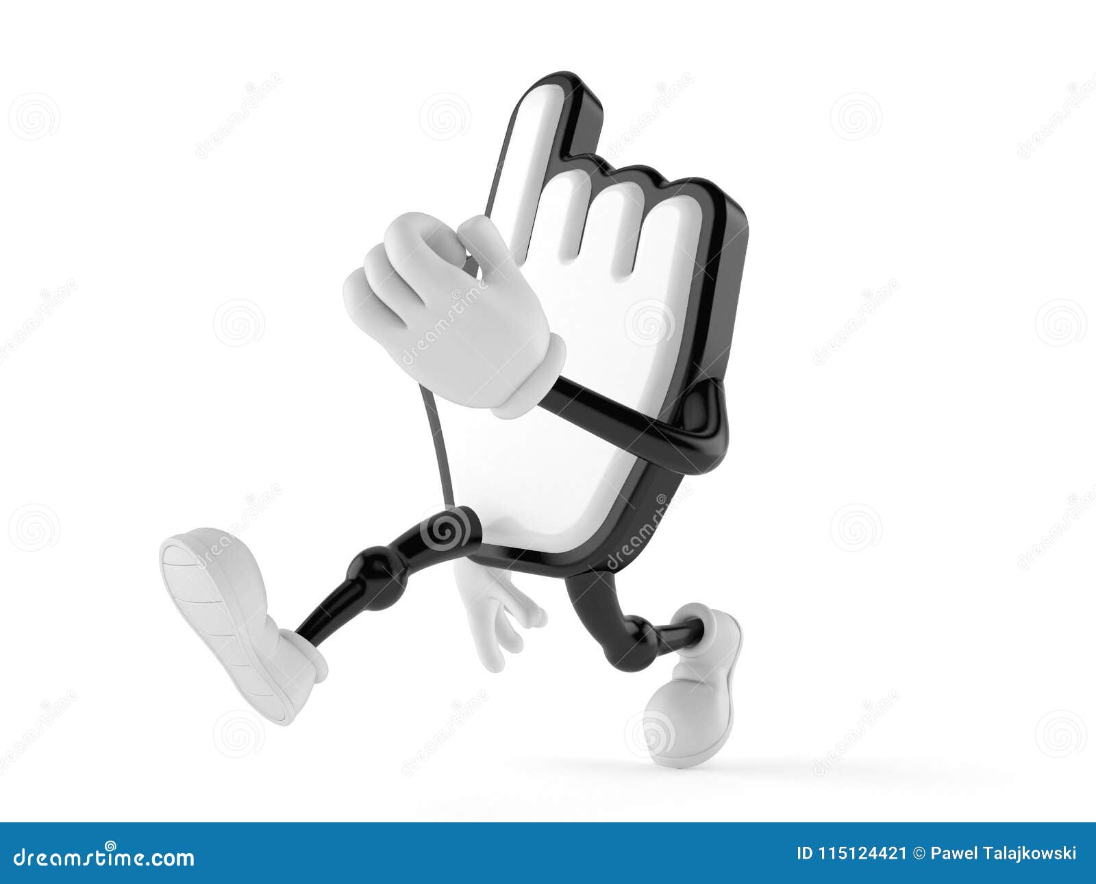 Cursor character running stock illustration. Illustration of cursor ...