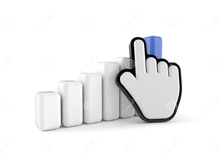 Cursor with chart stock illustration. Illustration of finance - 169465842