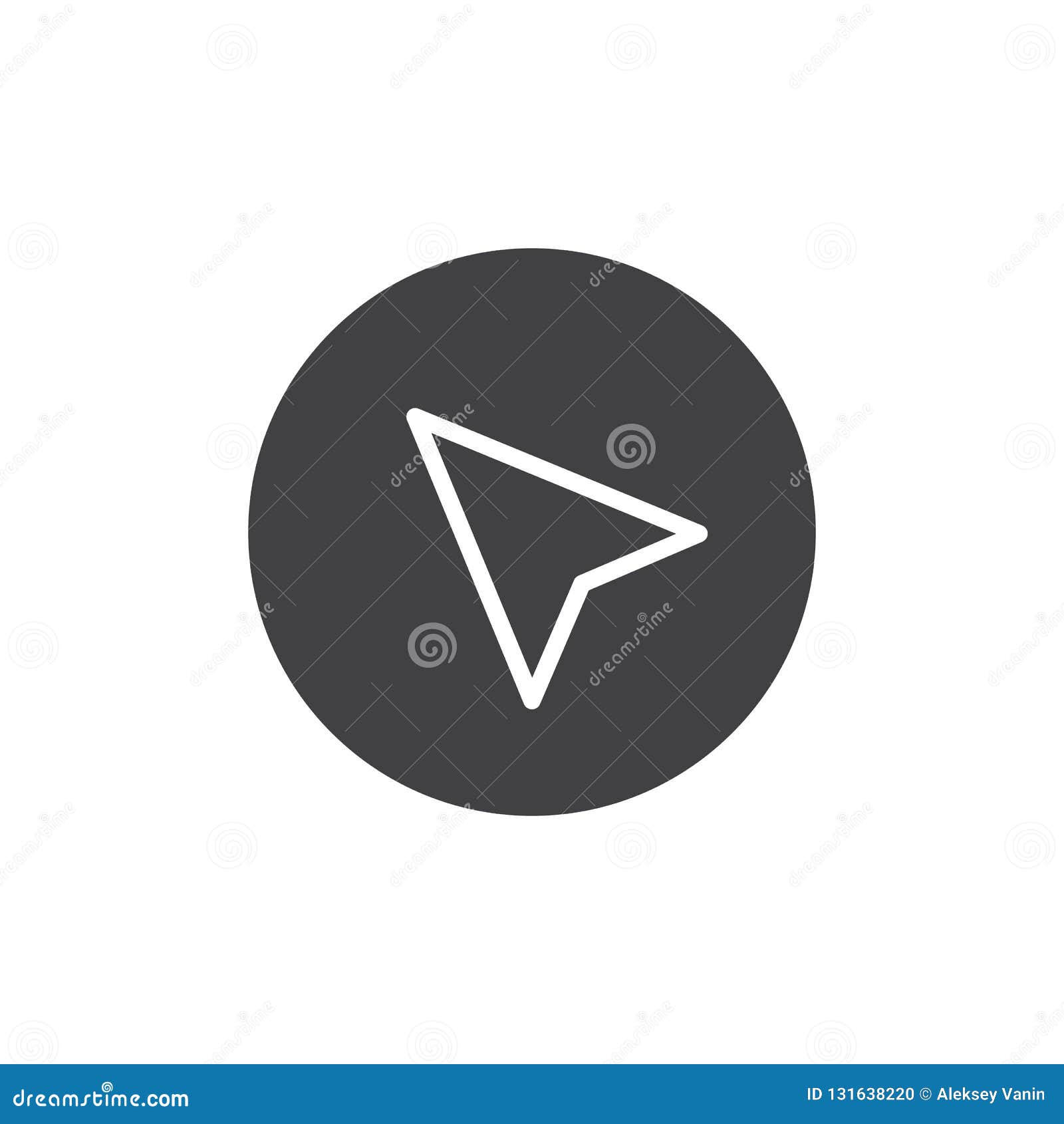 Cursor in a Circle Vector Icon Stock Vector - Illustration of perfect ...