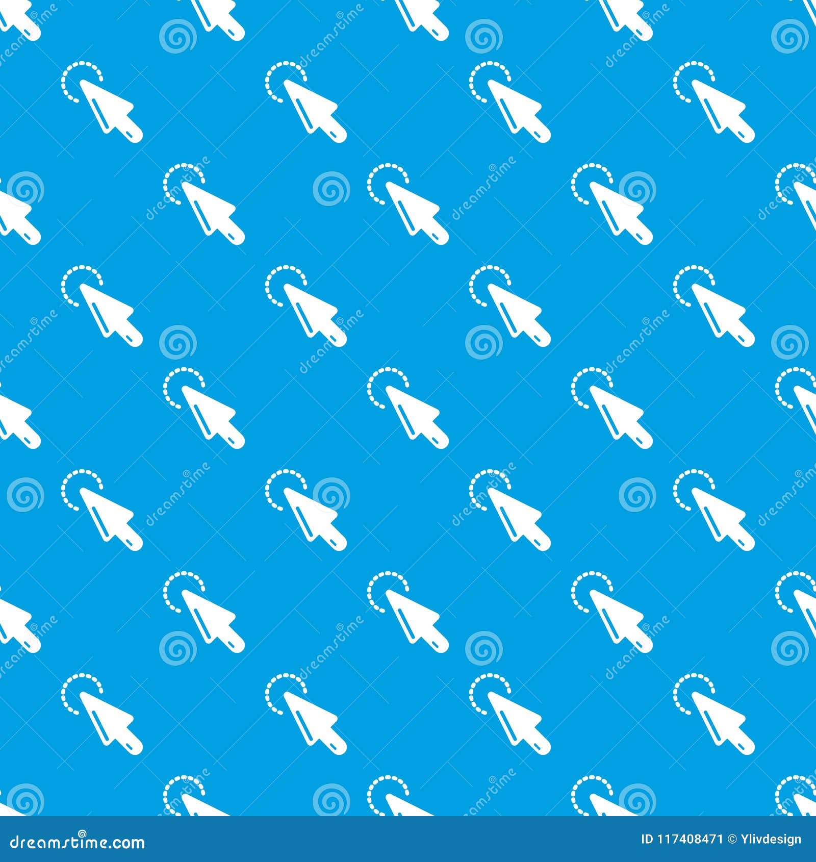 Cursor Clean Pattern Vector Seamless Blue Stock Vector - Illustration ...