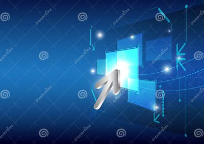 Cursor Click Button on Screen Stock Vector - Illustration of arrow ...