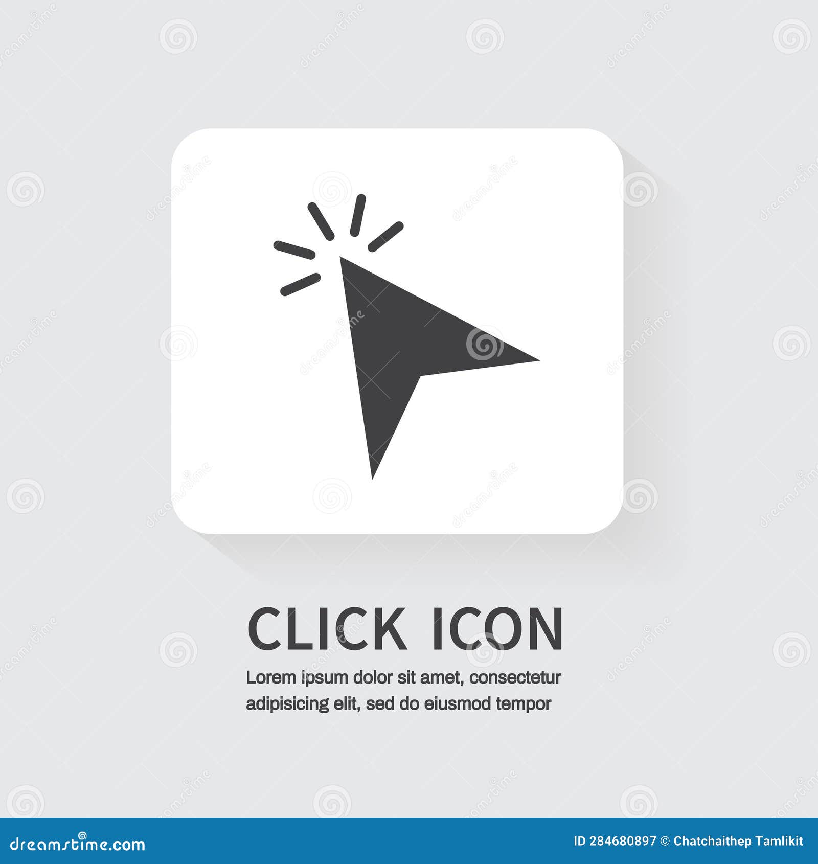 Cursor Click Isolated on White Background. Design for Website. Vector ...