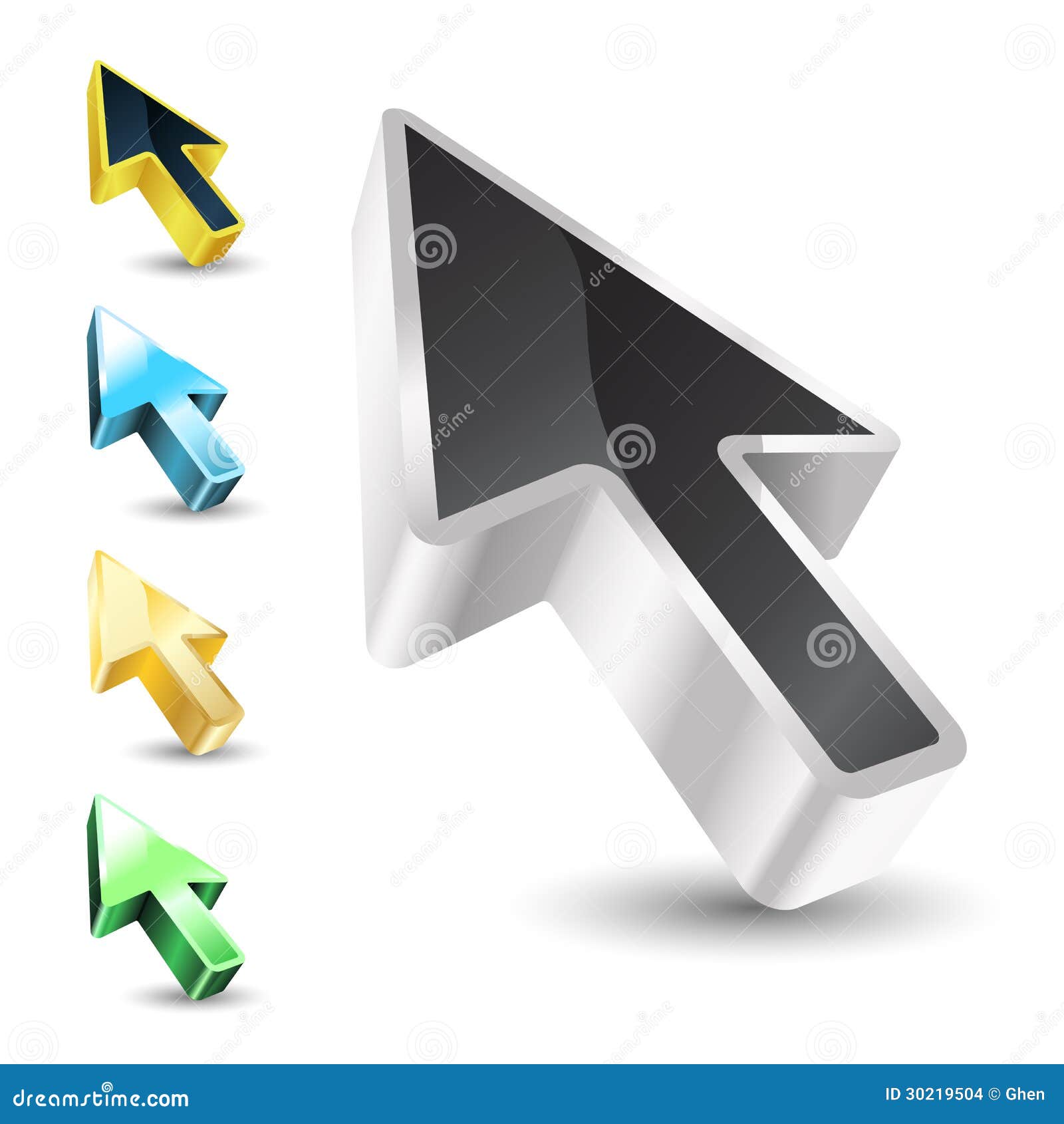 Cursor with Color Variations Stock Vector - Illustration of click ...