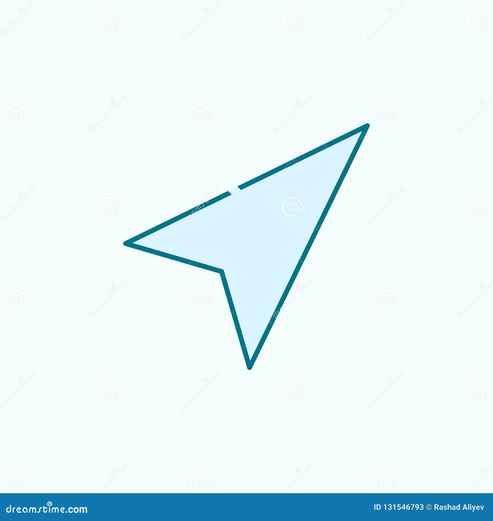 Cursor 2 Colored Line Icon. Simple Colored Element Illustration Stock ...