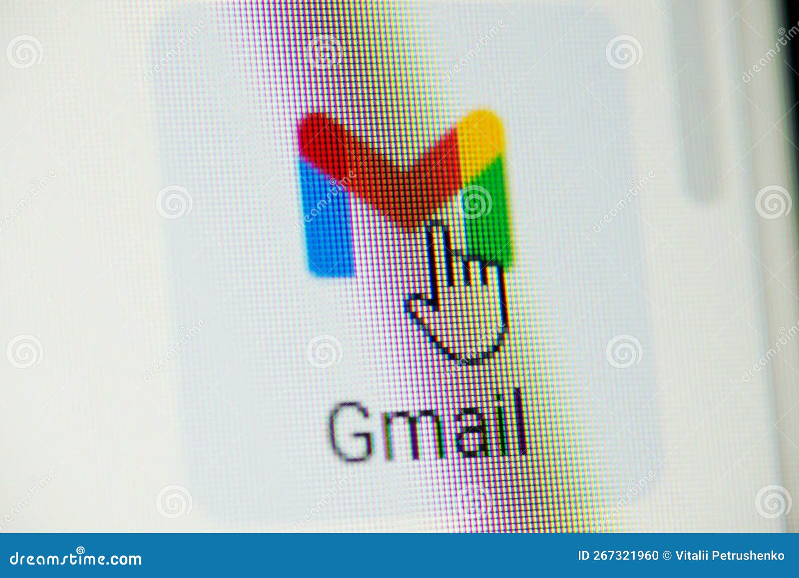 Cursor on Computer Screen Clicking on Google Mail Icon. Chernihiv ...