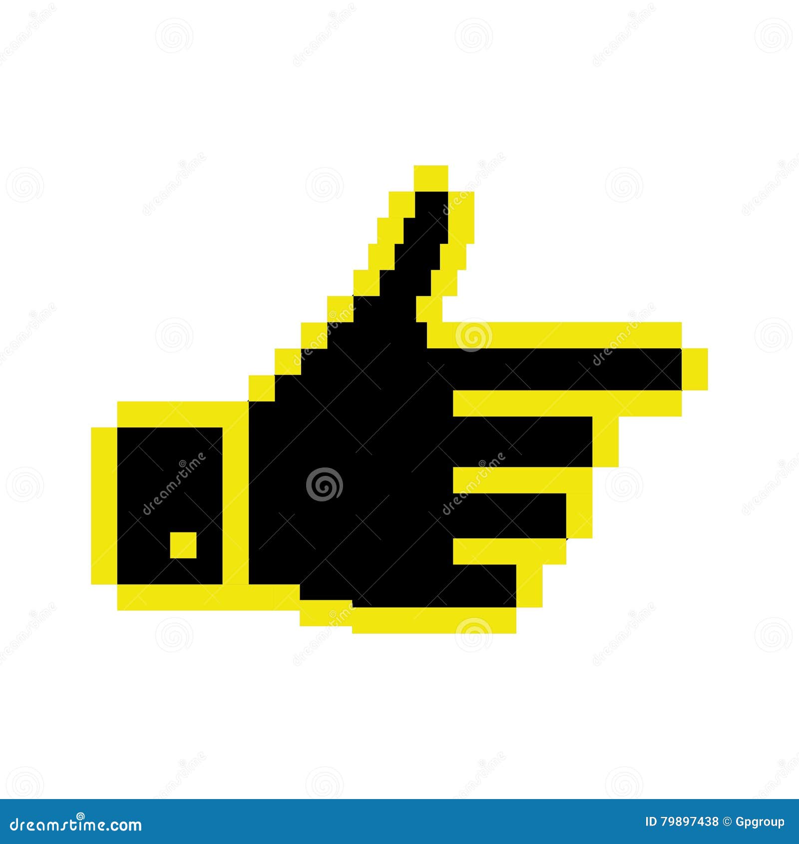 Cursor Concept in Form of Hand Shape Stock Vector - Illustration of ...
