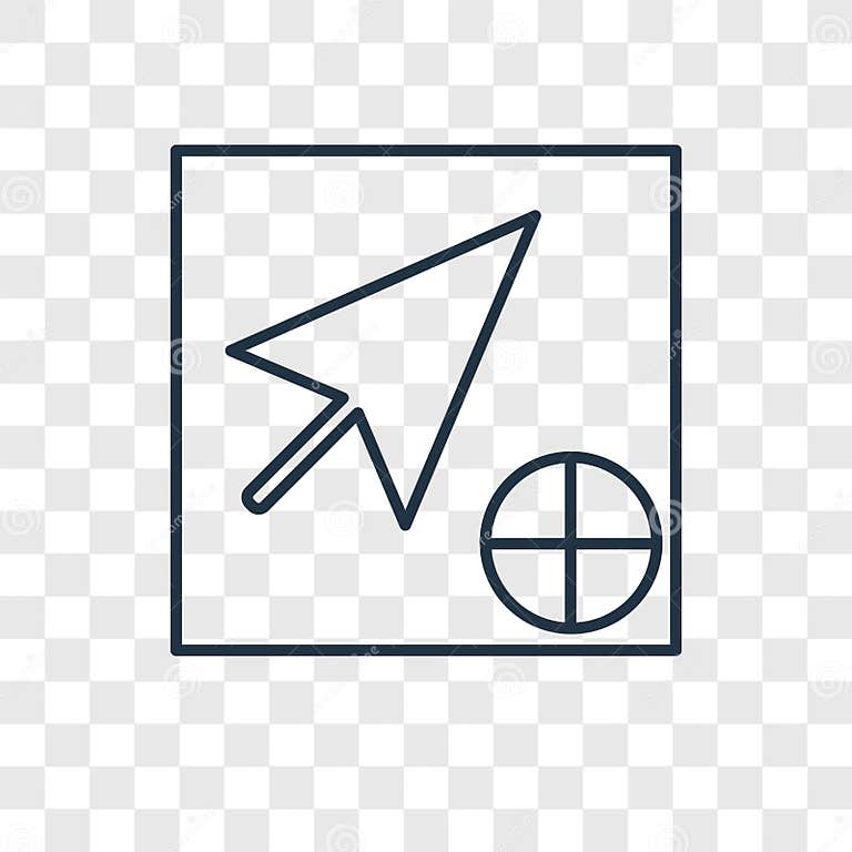 Cursor Concept Vector Linear Icon Isolated on Transparent Background ...