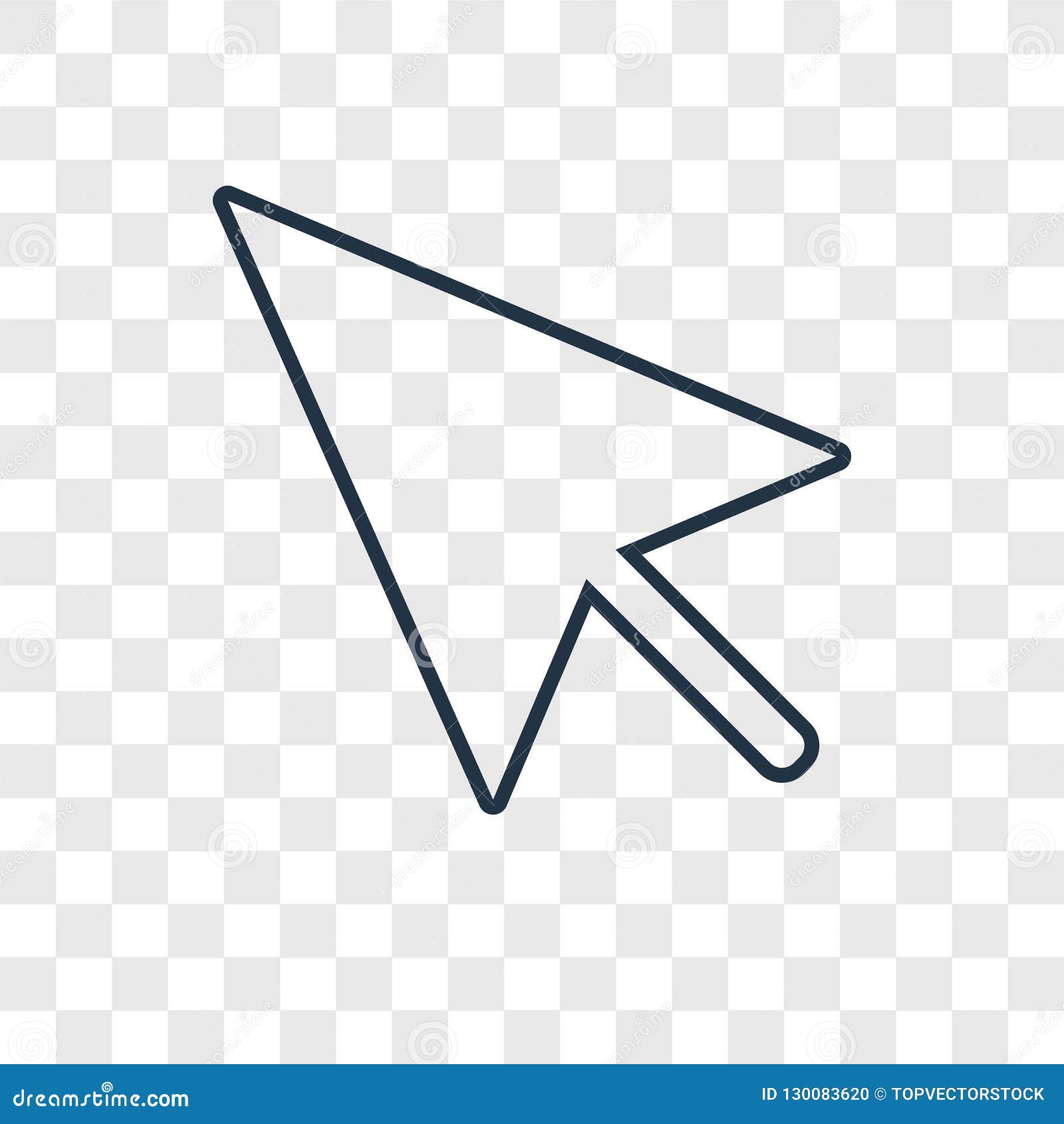 Cursor Concept Vector Linear Icon Isolated on Transparent Background ...