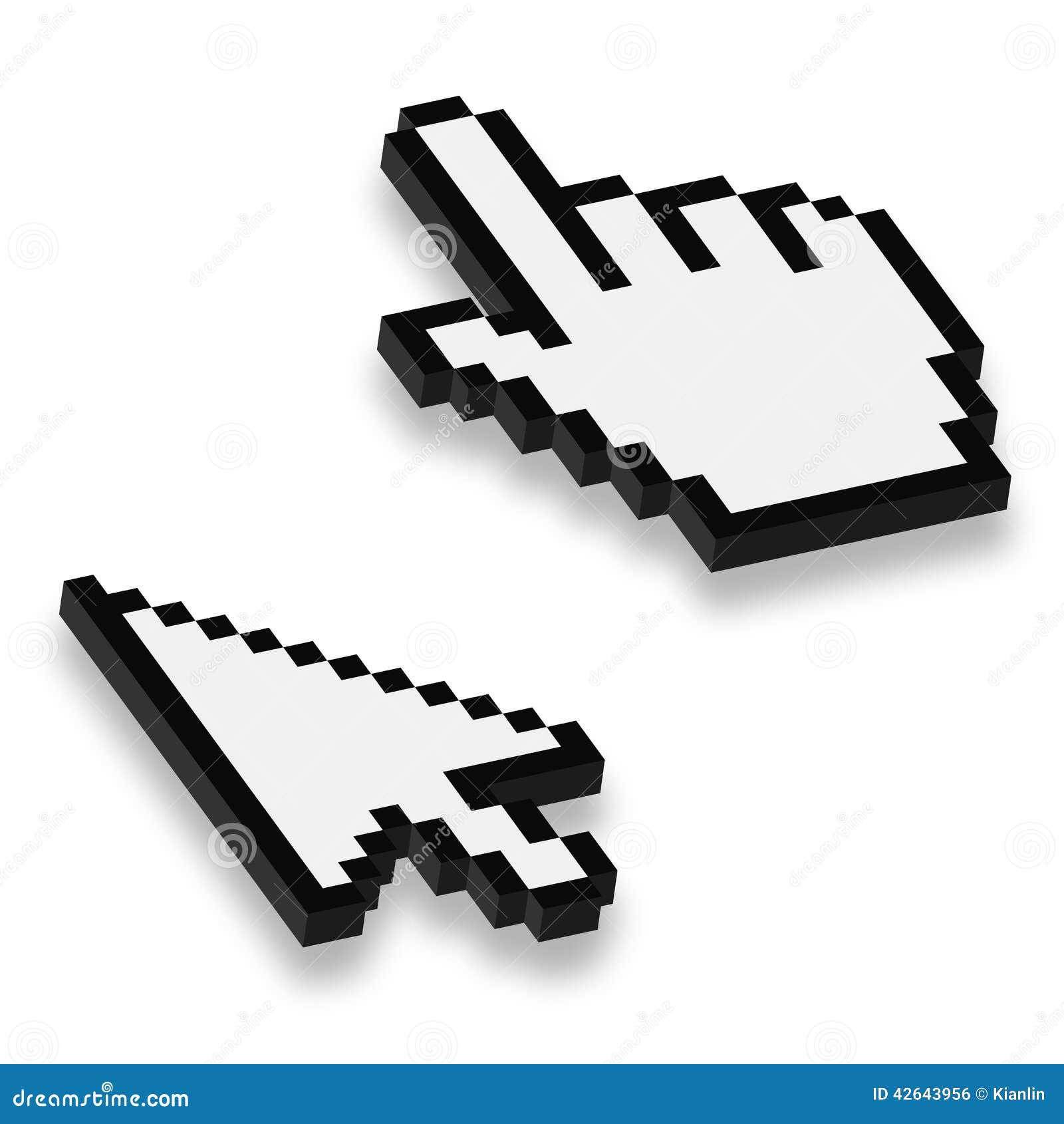 Cursor da mão e do rato ilustração do vetor. Ilustração de tela - 42643956