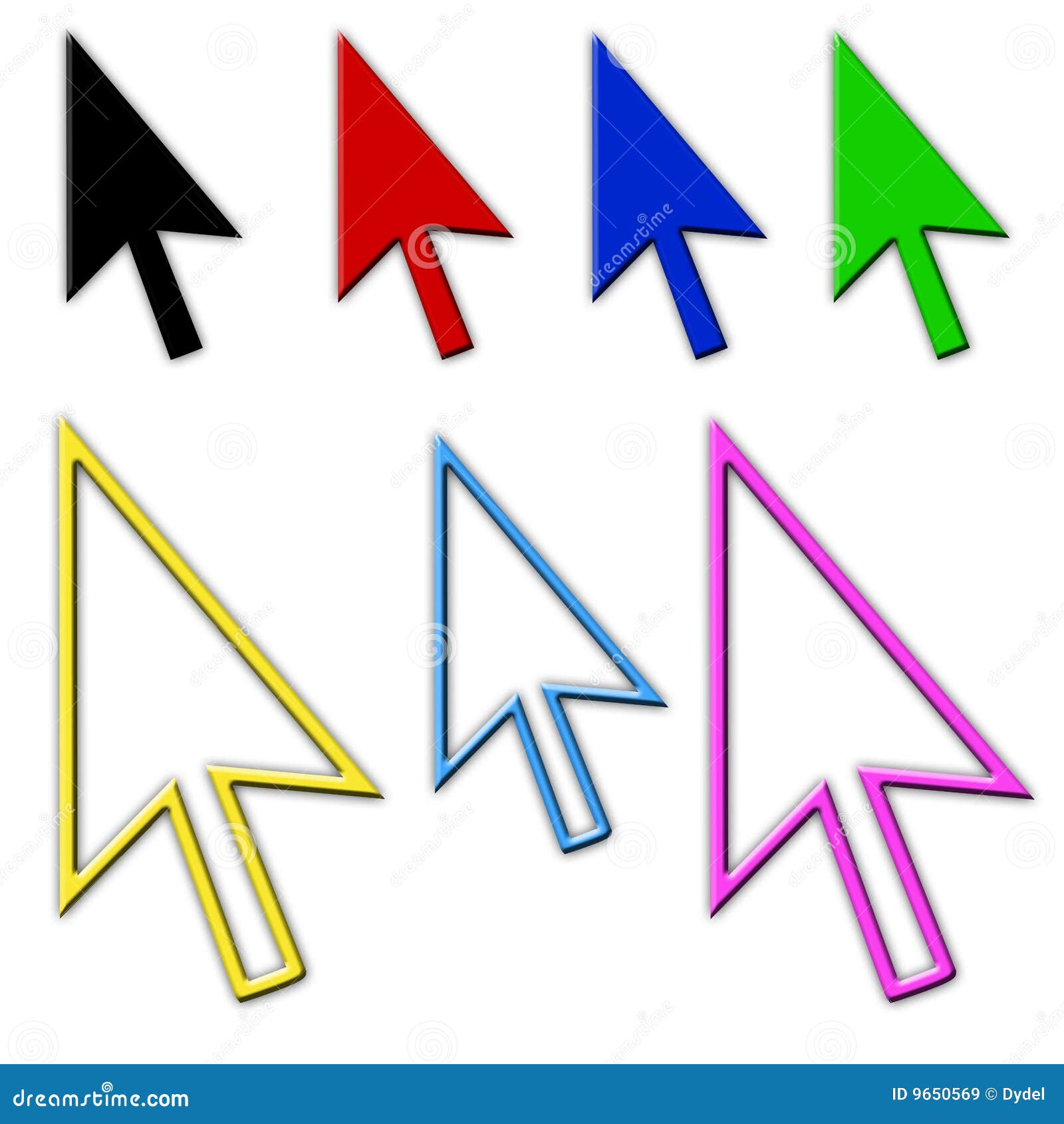 Cursor de flecha stock de ilustración. Ilustración de mouse - 9650569