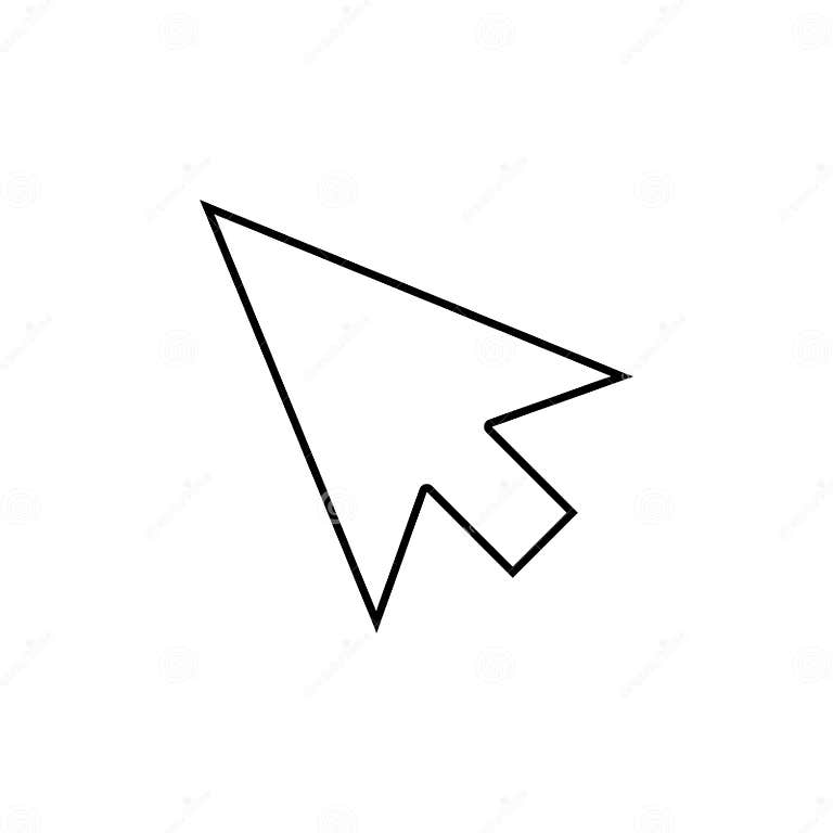 Cursor De La Flecha Del Tecleo Stock de ilustración - Ilustración de ...