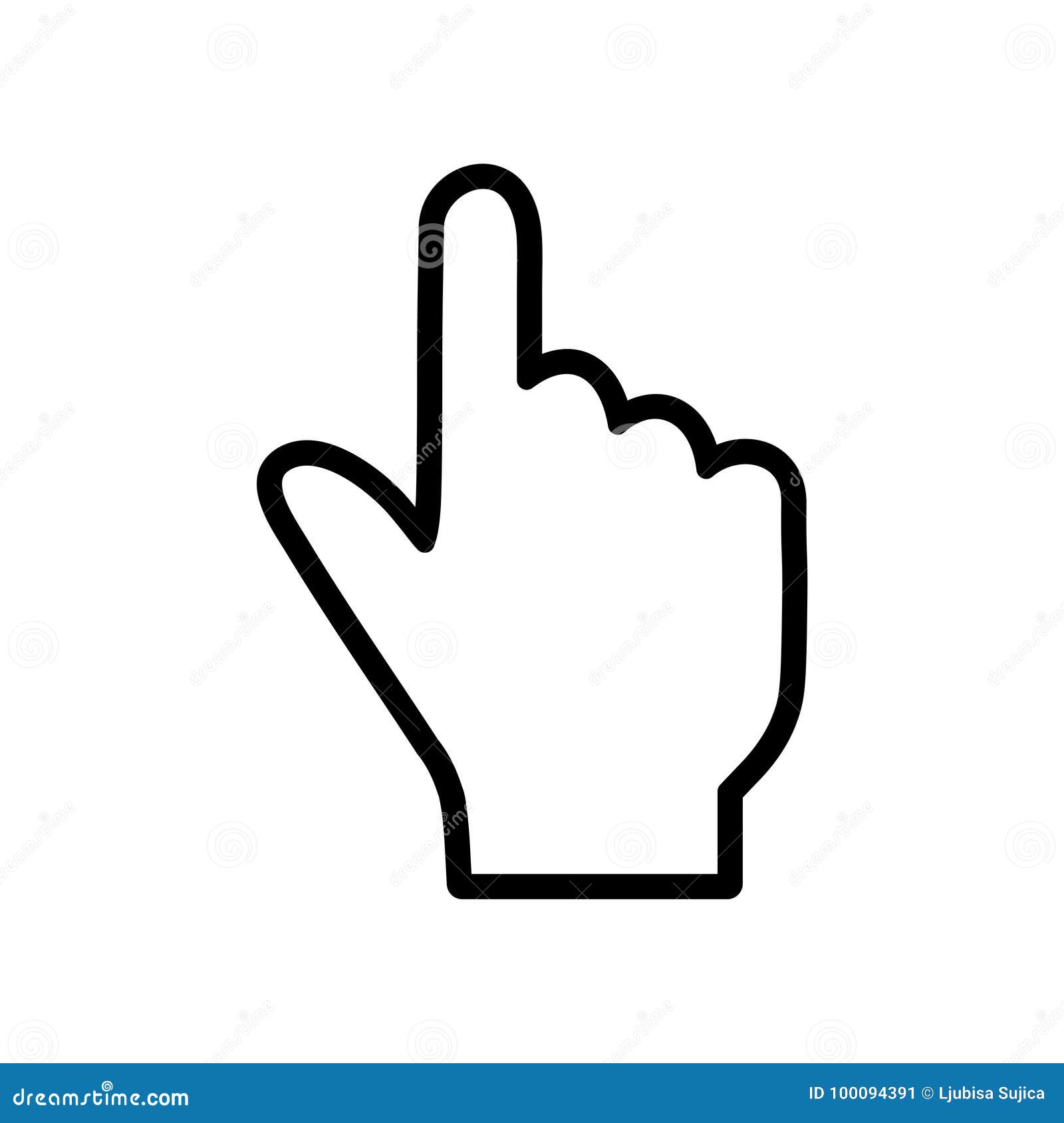 Cursor De La Mano, Icono De La Mano Ilustración del Vector ...