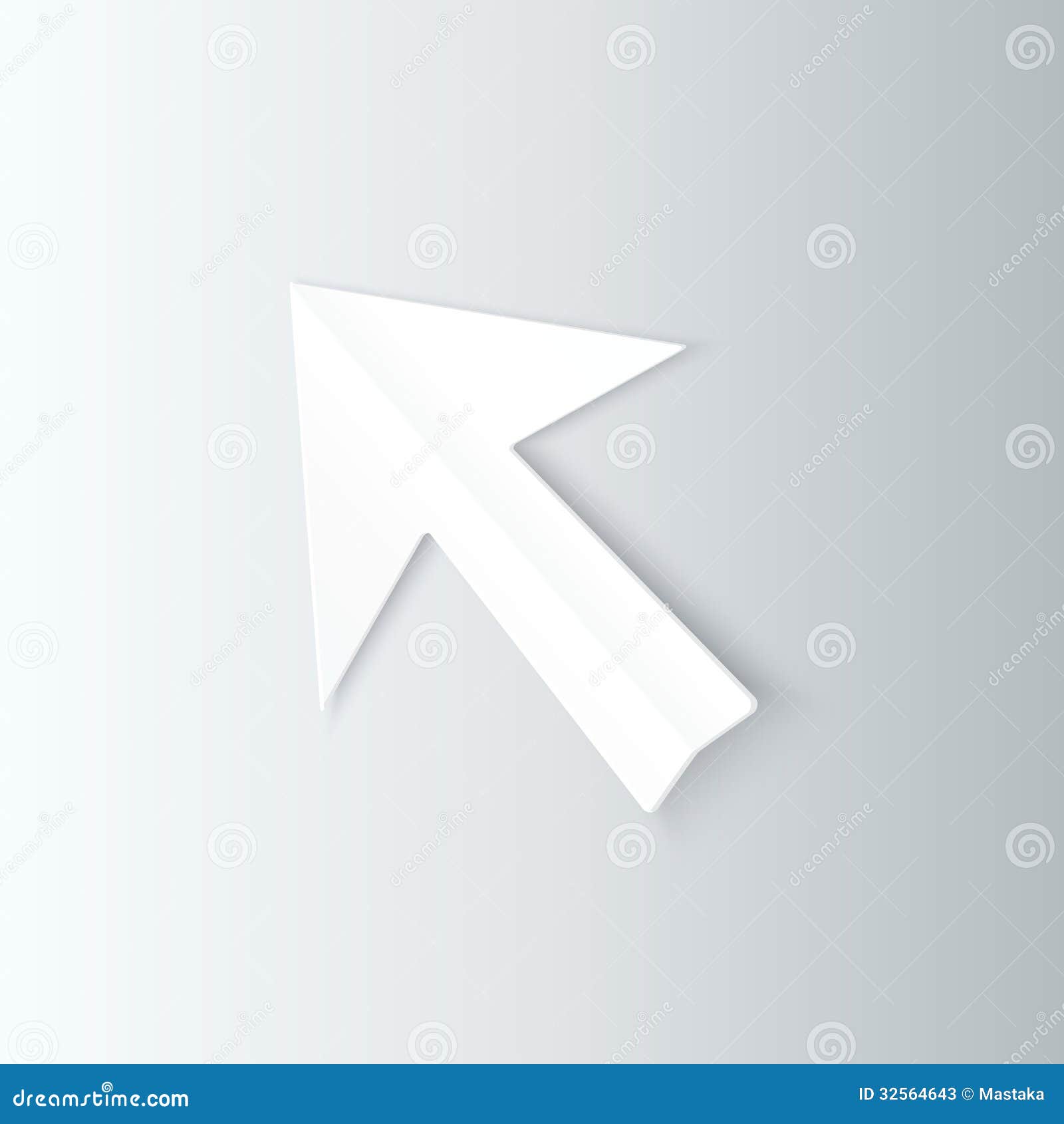 Cursor De Papel De La Flecha En Perspectiva. Ilustración del Vector ...