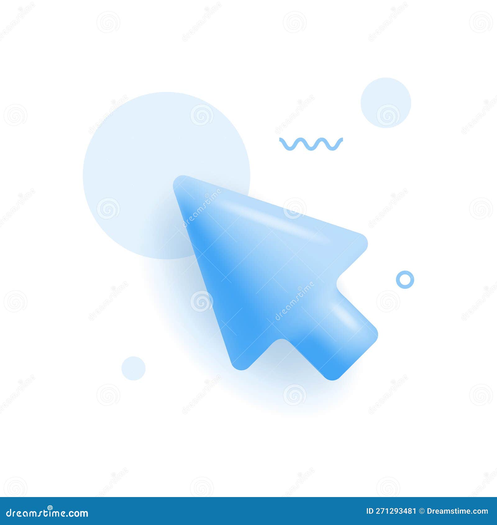 Cursor De Puntero De Flecha. Icono De Vector 3d De Interfaz De ...