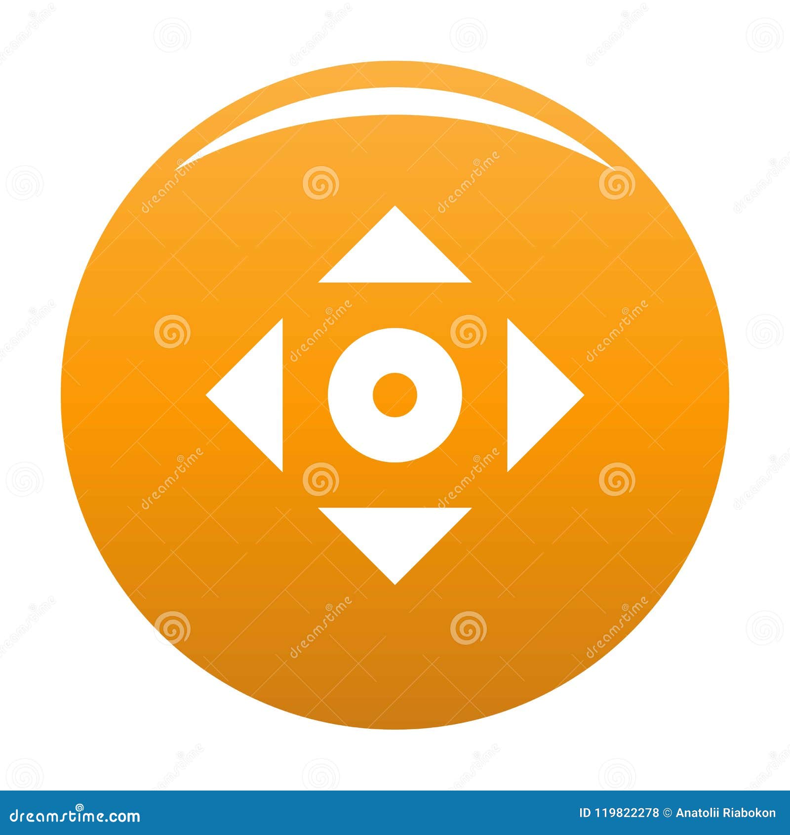 Cursor Displacement App Icon Vector Orange Stock Vector - Illustration ...