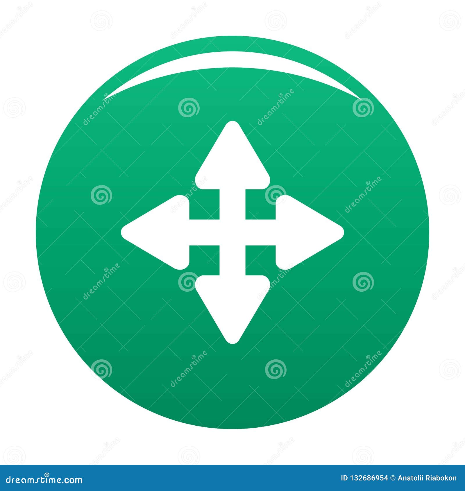 Cursor Displacement Arrow Icons Circle Set Stock Photography ...