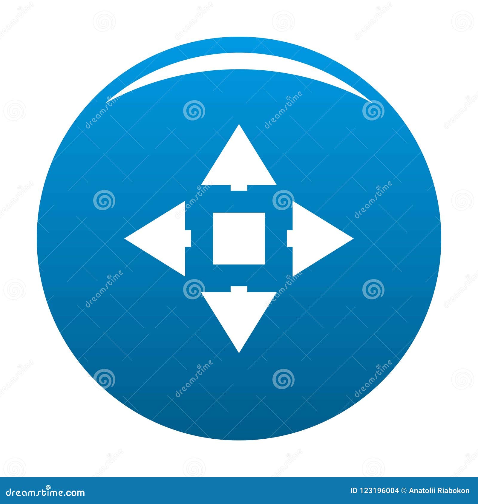 Cursor Displacement Icon Blue Stock Illustration - Illustration of ...