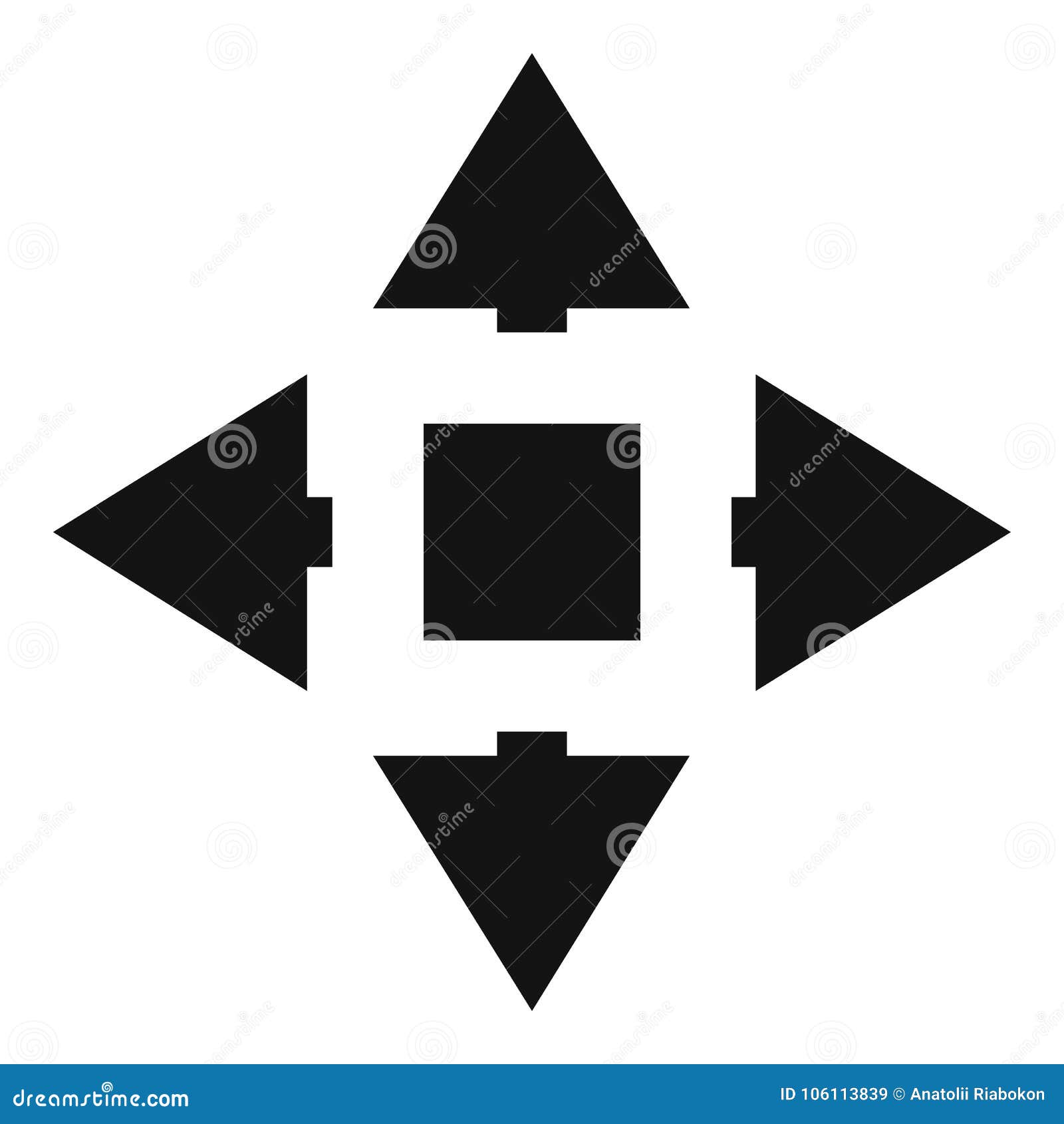 Cursor Displacement Arrow Icons Circle Set Stock Photography ...