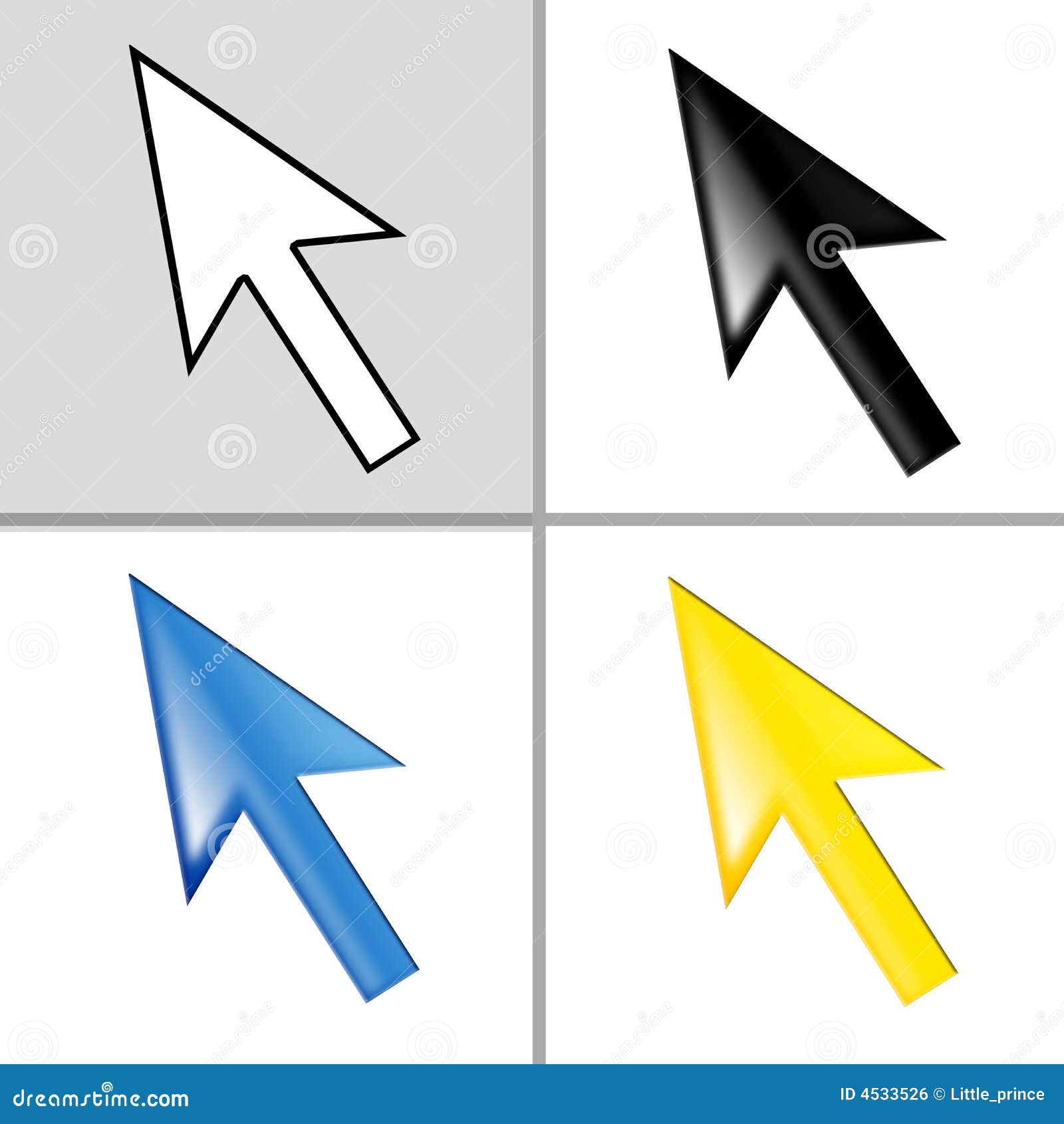 Cursor Do Rato - Ponteiro - Seta Ilustração Stock - Ilustração de ...