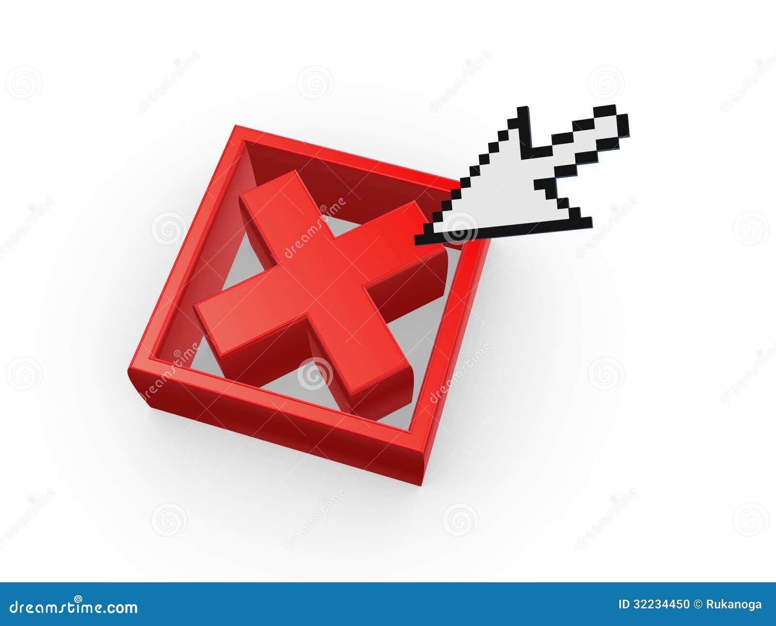 Cursor E Símbolo Da Marca Transversal. Ilustração Stock - Ilustração de ...