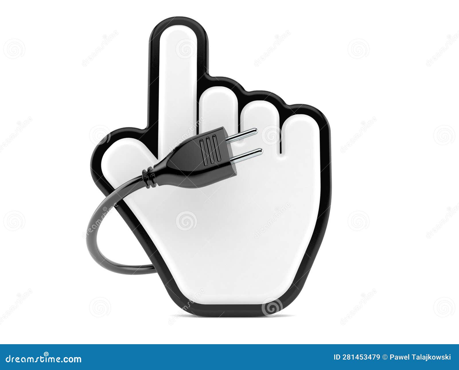 Cursor with electric plug stock illustration. Illustration of cursor ...