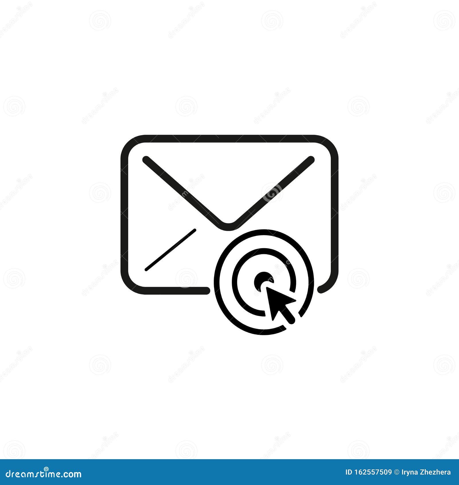 Cursor and Envelope Mail Vector Icon. Click on Email. Mouse Pointer ...