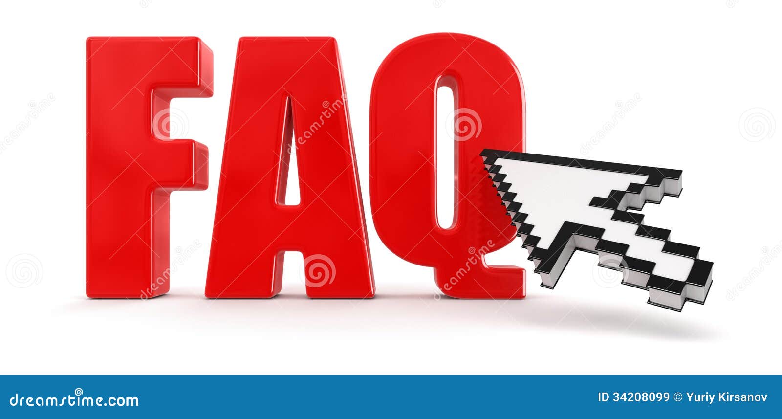 Cursor and Faq (clipping Path Included) Stock Illustration ...