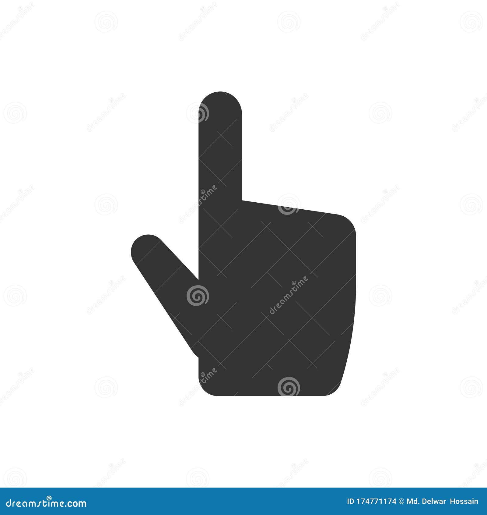 Cursor, finger icon stock vector. Illustration of hand - 174771174