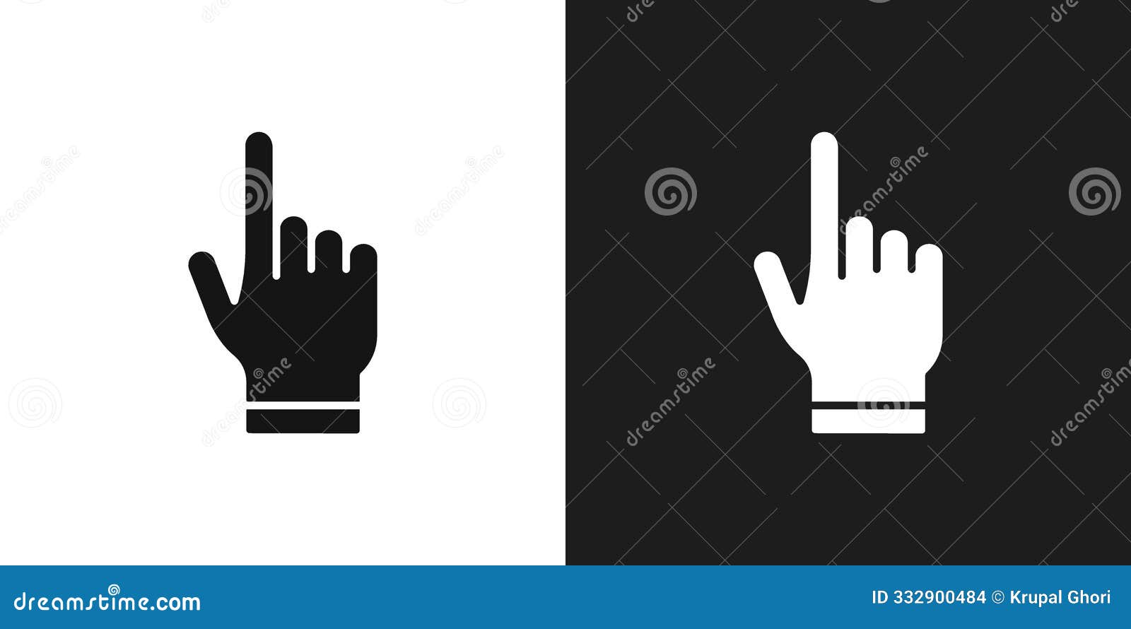 Cursor Finger Icon Logo Set Vector Stock Vector - Illustration of icon ...