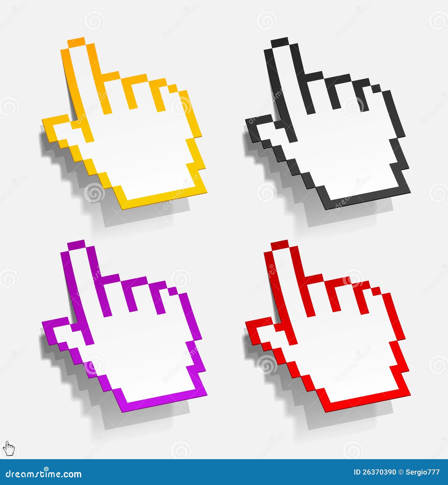 Cursor in the Form of Stickers Stock Vector - Illustration of ...