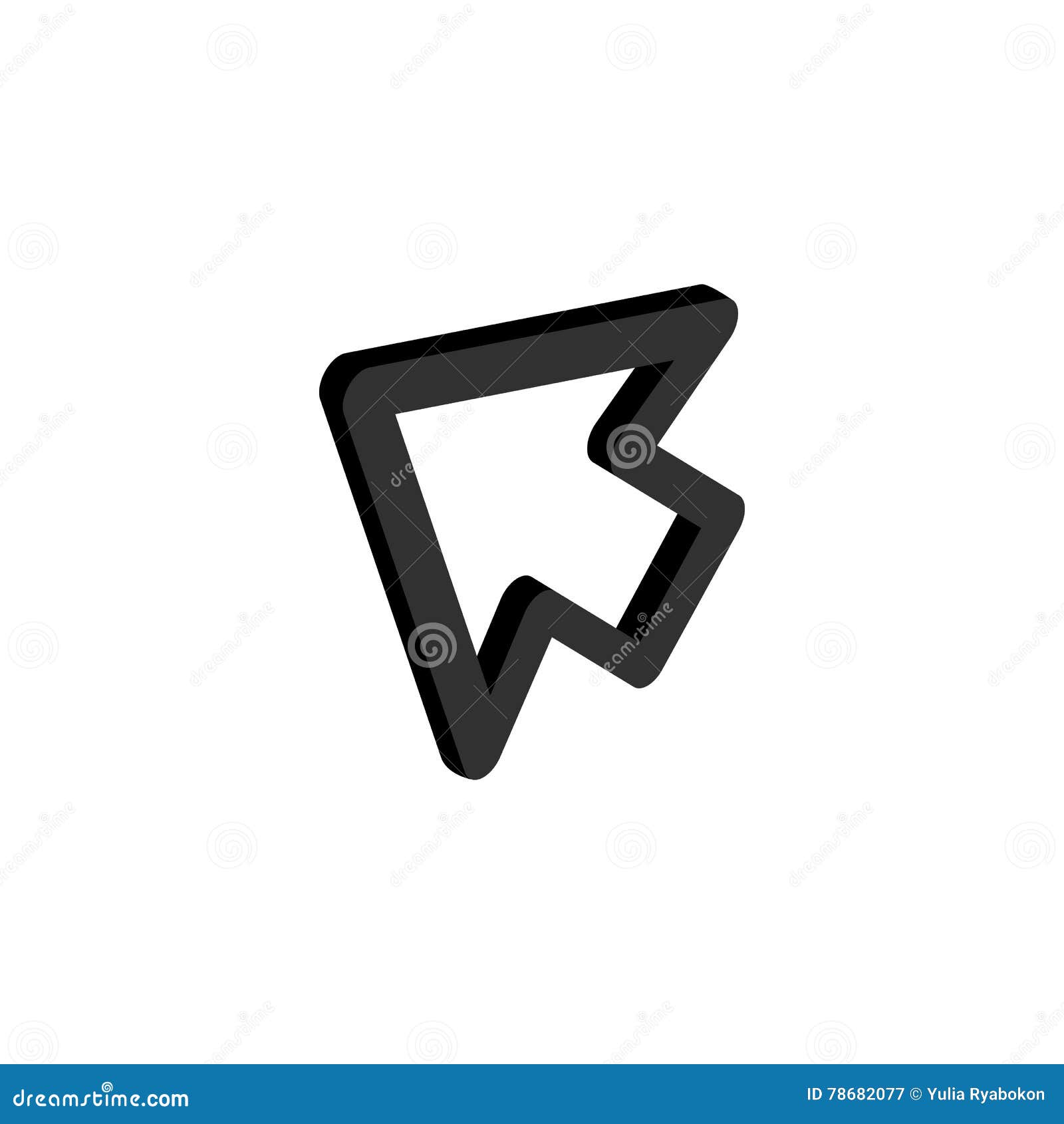 Cursor Function Icon, Isometric 3d Style Stock Vector - Illustration of ...