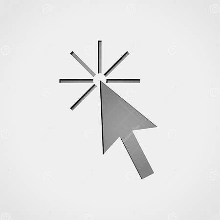 Cursor grey icon stock vector. Illustration of pointer - 107600084