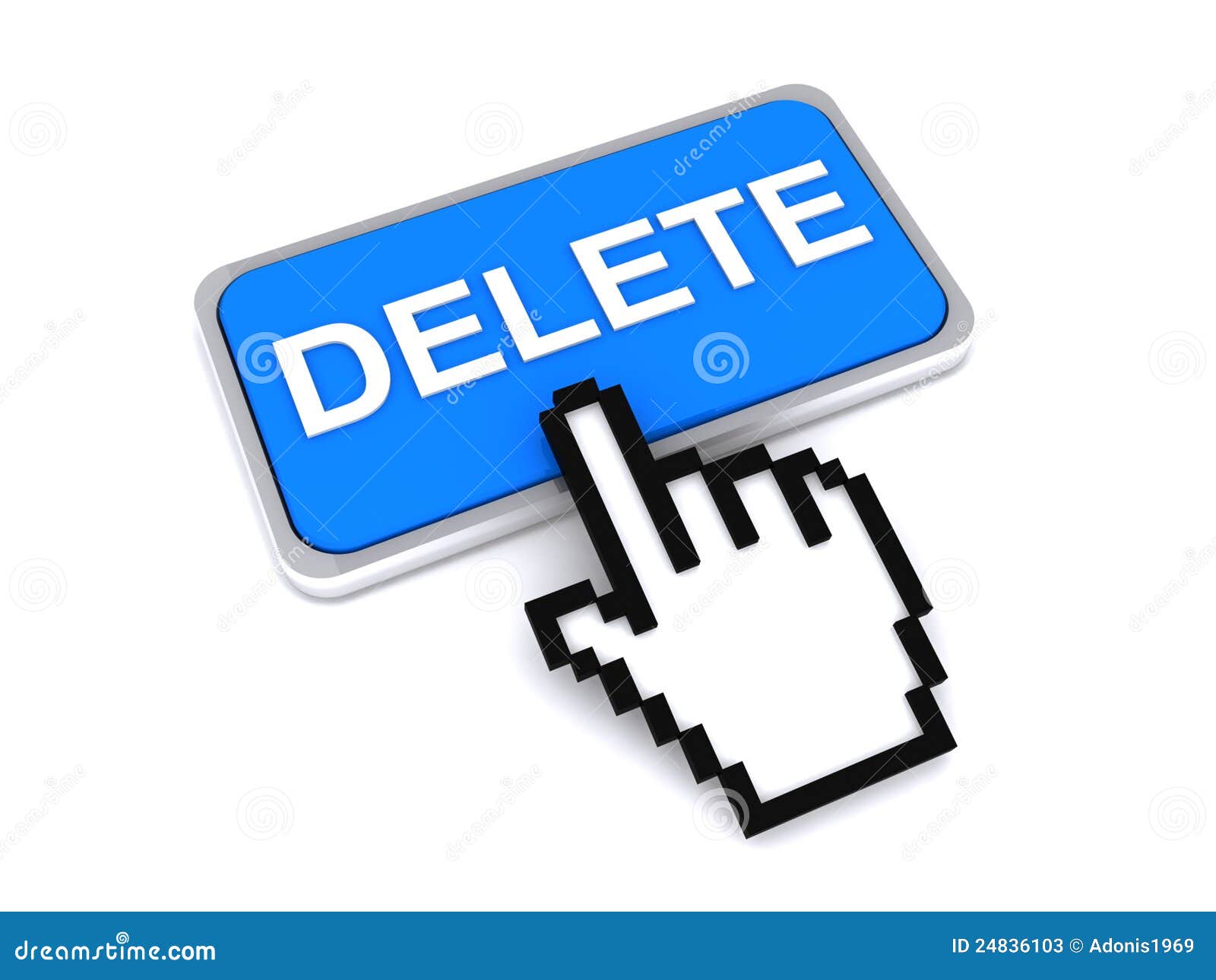 Cursor Hand on Delete Button Stock Illustration - Illustration of ... Cursor Hand on Delete Button Stock Illustration - Illustration of ...