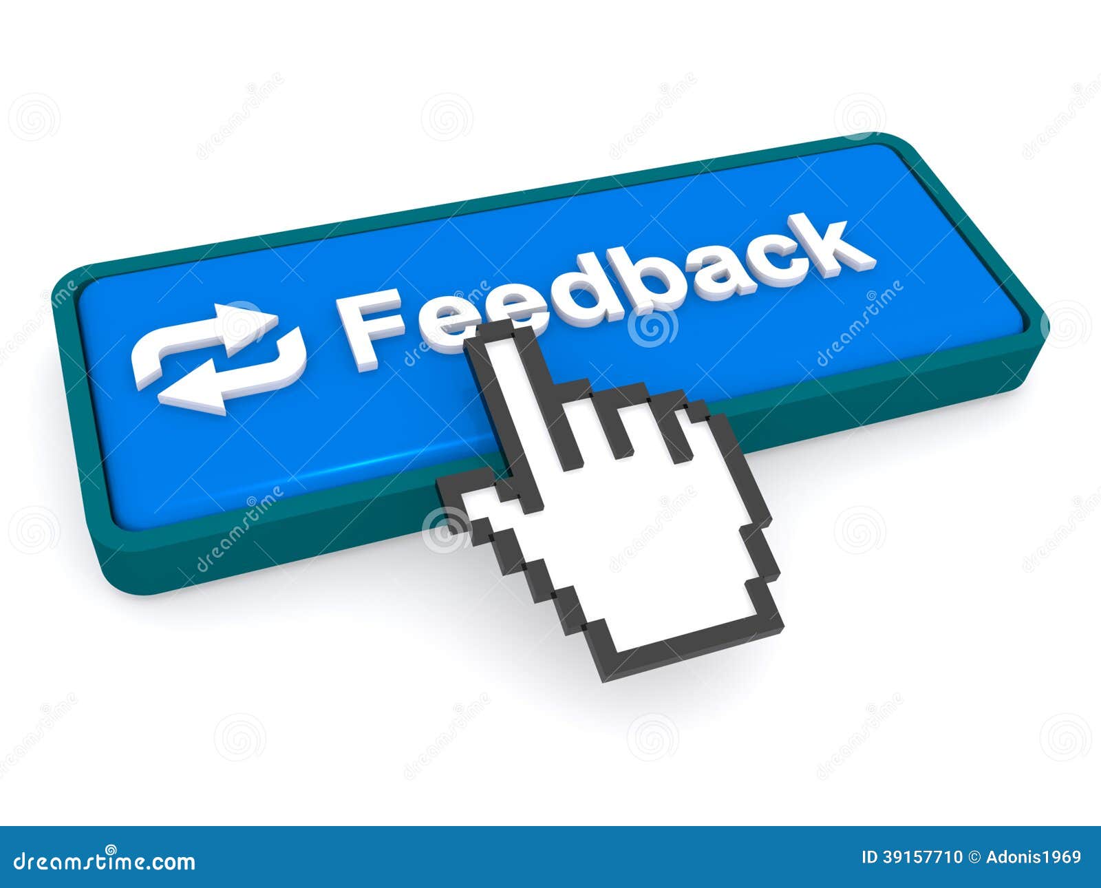 Cursor Hand and Feedback Button Stock Illustration - Illustration of ...