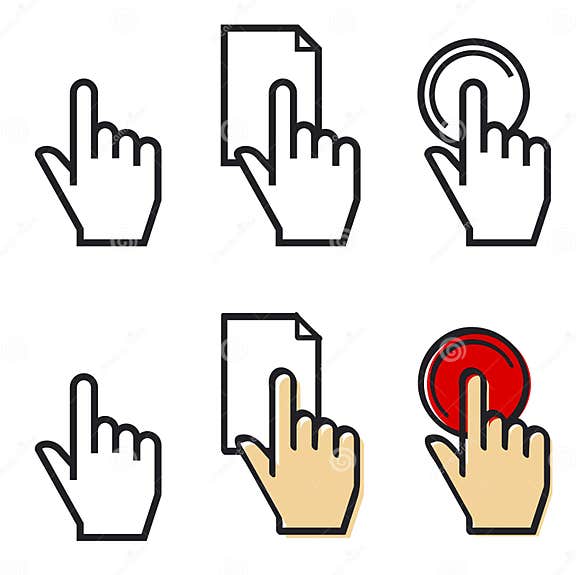 Cursor hand finger stock vector. Illustration of logo - 7741181