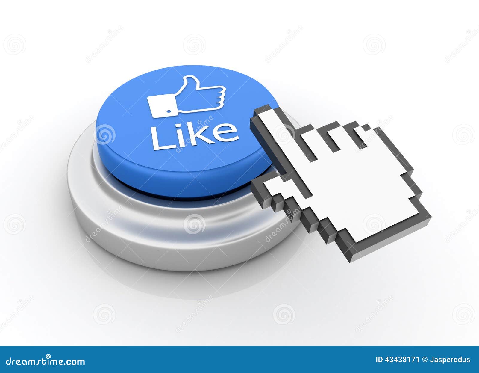 Cursor Hand Over Like Icon Button Stock Illustration - Illustration of ...