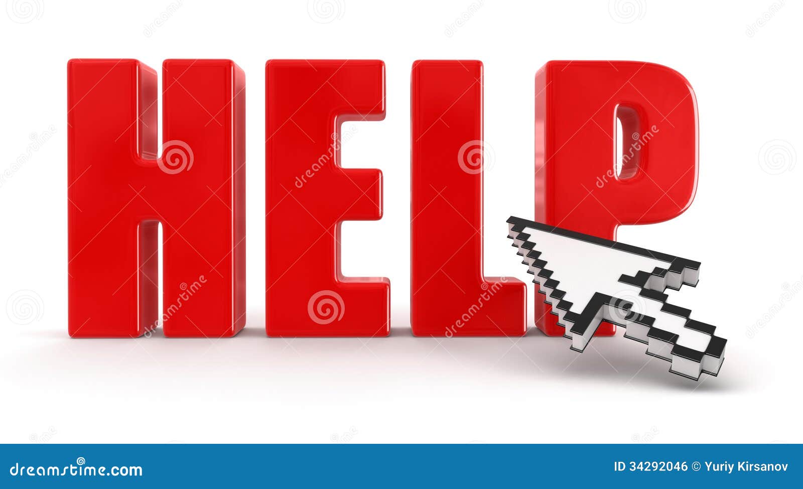 Cursor and Help (clipping Path Included) Stock Illustration ...