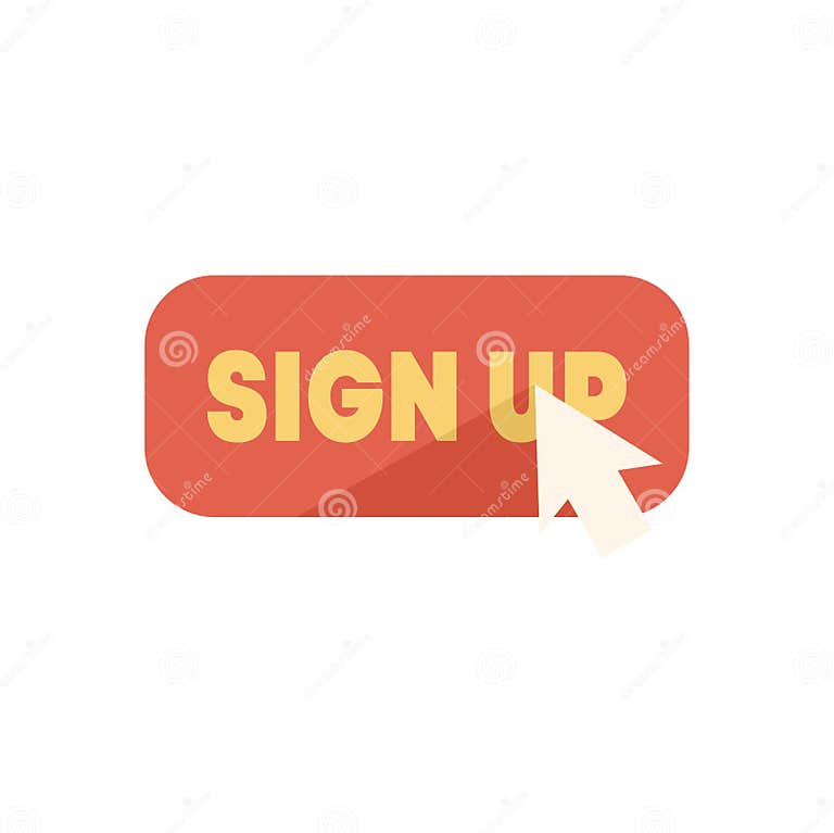 Cursor Clicking Sign Up Button Online Registration Concept Stock ...